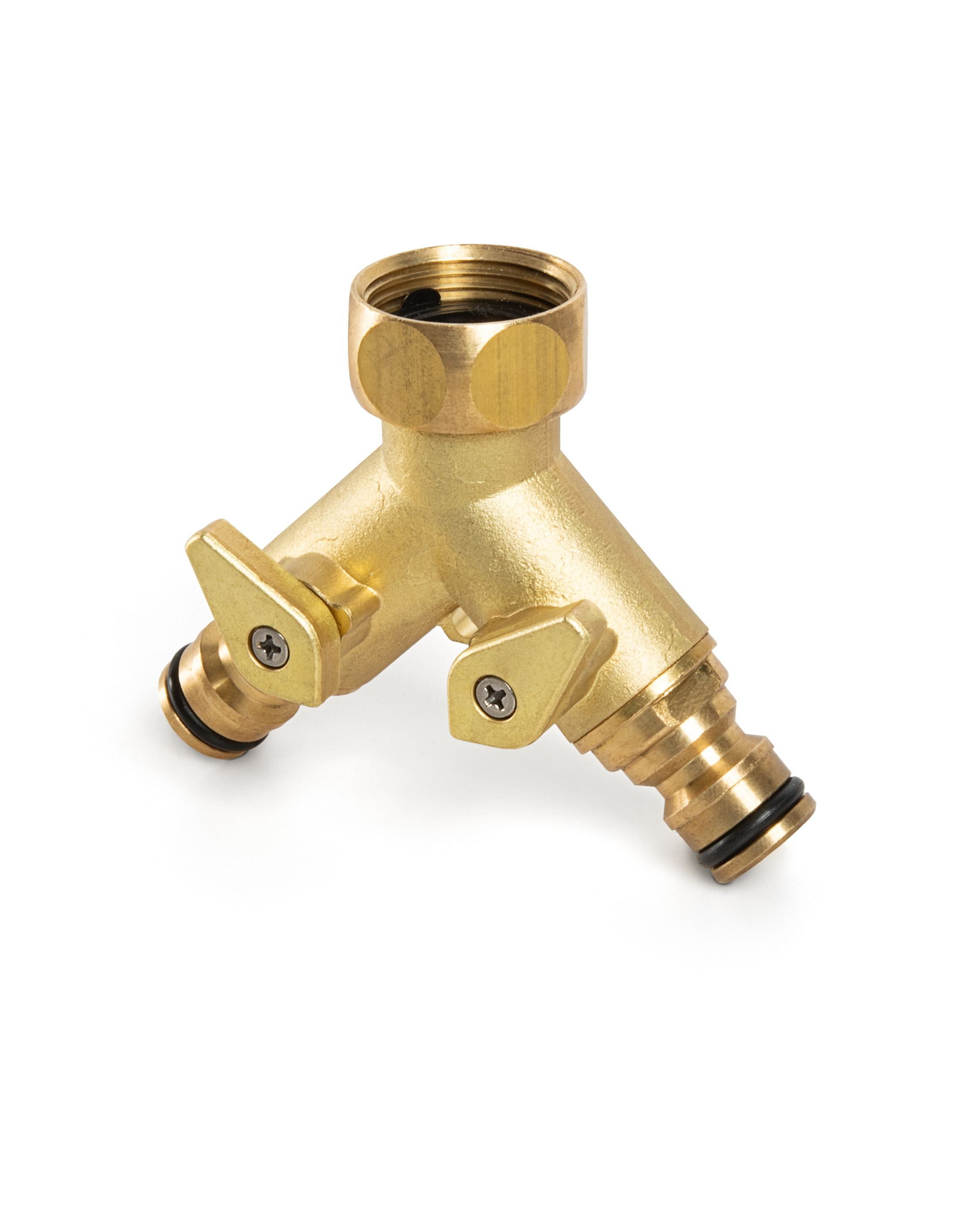 LIVLIG 2-Wege Verteiler Messing, 2-Fach Wasserverteiler für Hahn G3/4